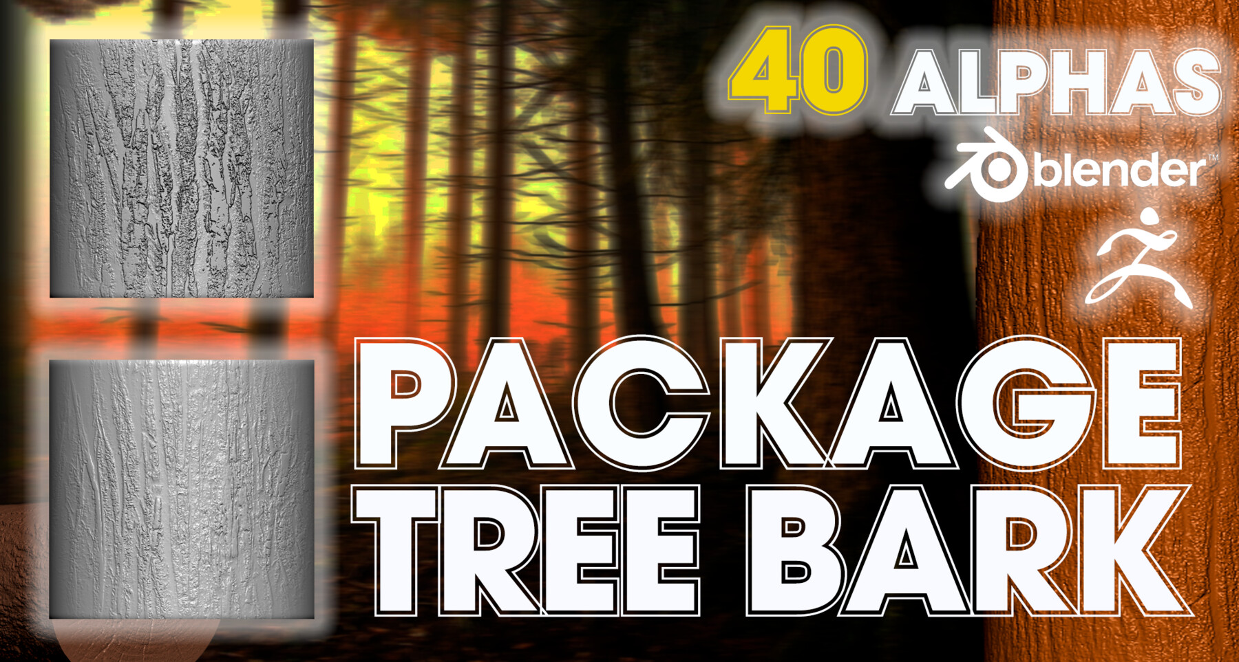 ArtStation - Alphas Tree Crust Simulation Package | Brushes