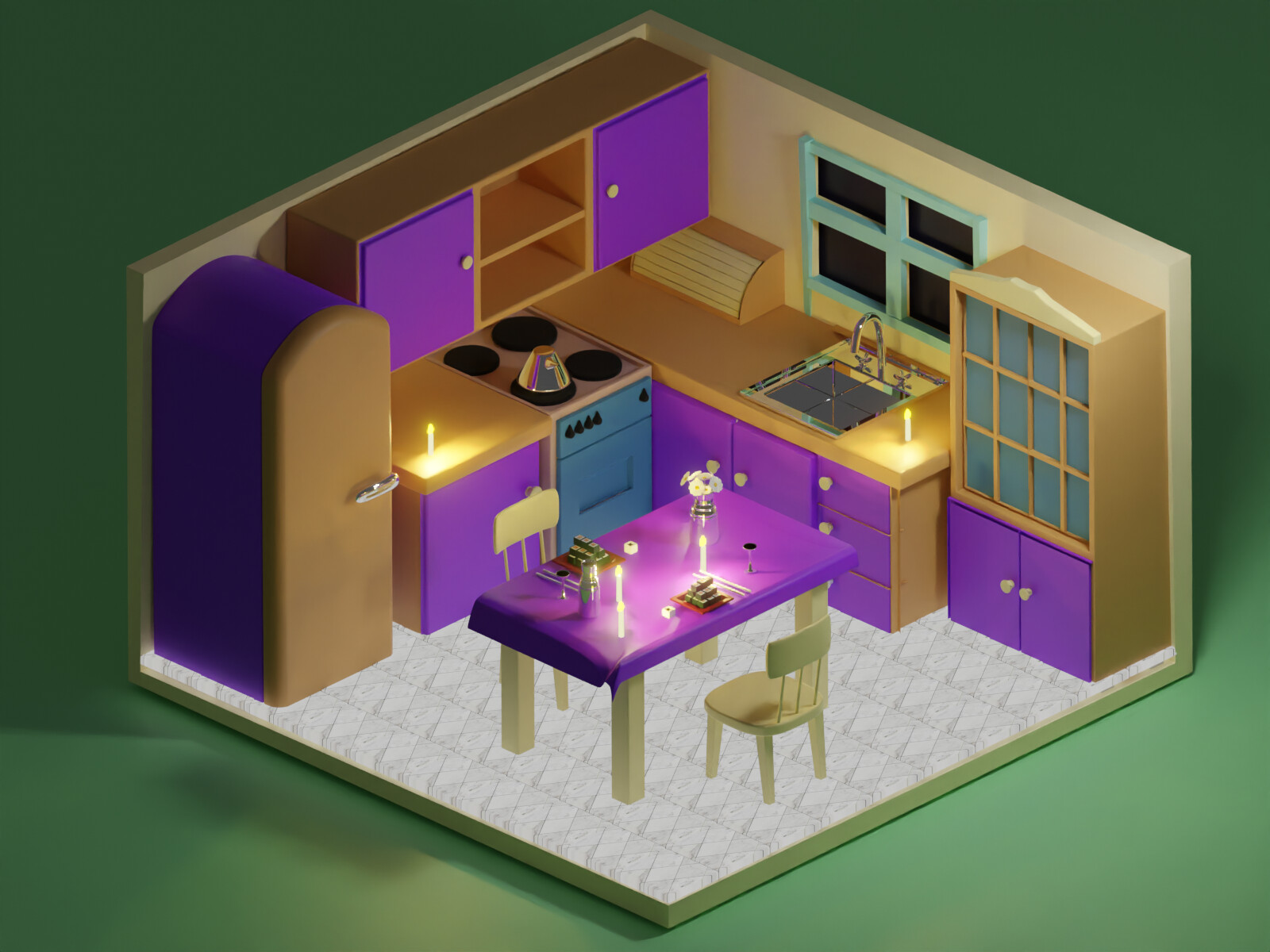 ArtStation - stylized Kitchen room | Resources