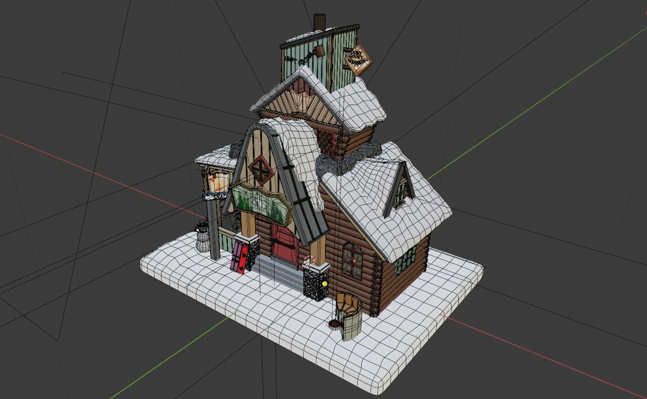 ArtStation - Christmas low poly buildings collection vol.4 | Resources