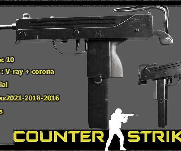 ArtStation - 4weapons smg in counter strike | Game Assets