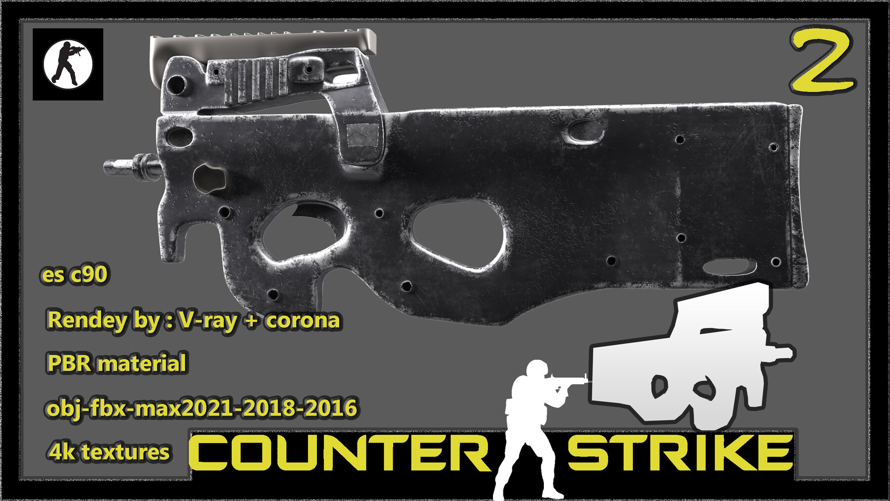 ArtStation - 4weapons smg in counter strike | Game Assets