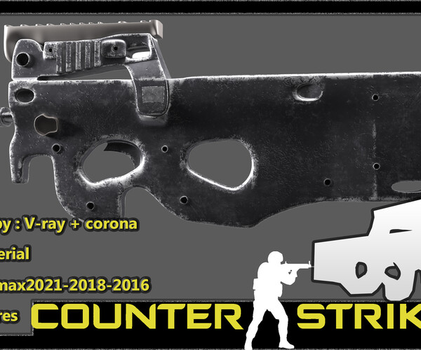 ArtStation - 4weapons smg in counter strike | Game Assets