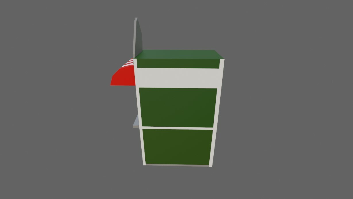 ArtStation - Ticket Office - Bilheteria Low-poly 3D model | Game Assets