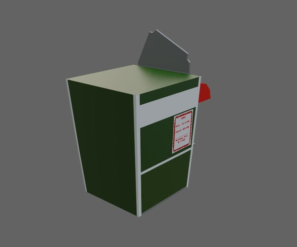 ArtStation - Ticket Office - Bilheteria Low-poly 3D model | Game Assets