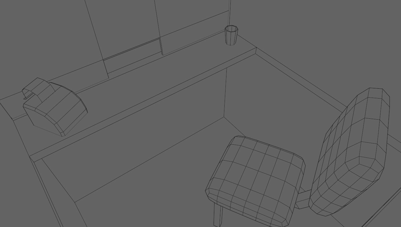 ArtStation - Ticket Office - Bilheteria Low-poly 3D model | Game Assets