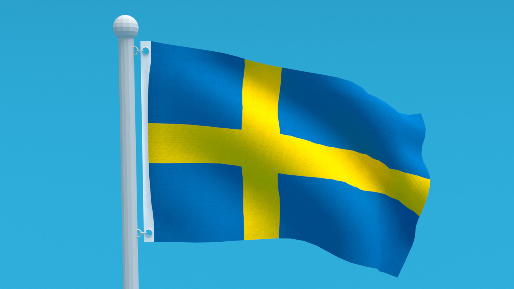 ArtStation - Low Poly Seamless Animated Sweden Flag | Game Assets