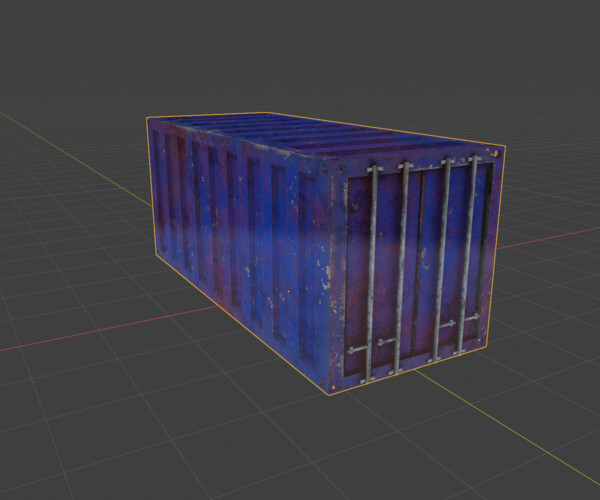 ArtStation - simple low poly cargo container 6m lenght game assets 3D ...