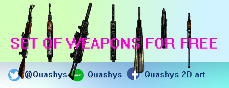 ArtStation - 2D pack of weapons *Variety of perspectives FOR FREE ...