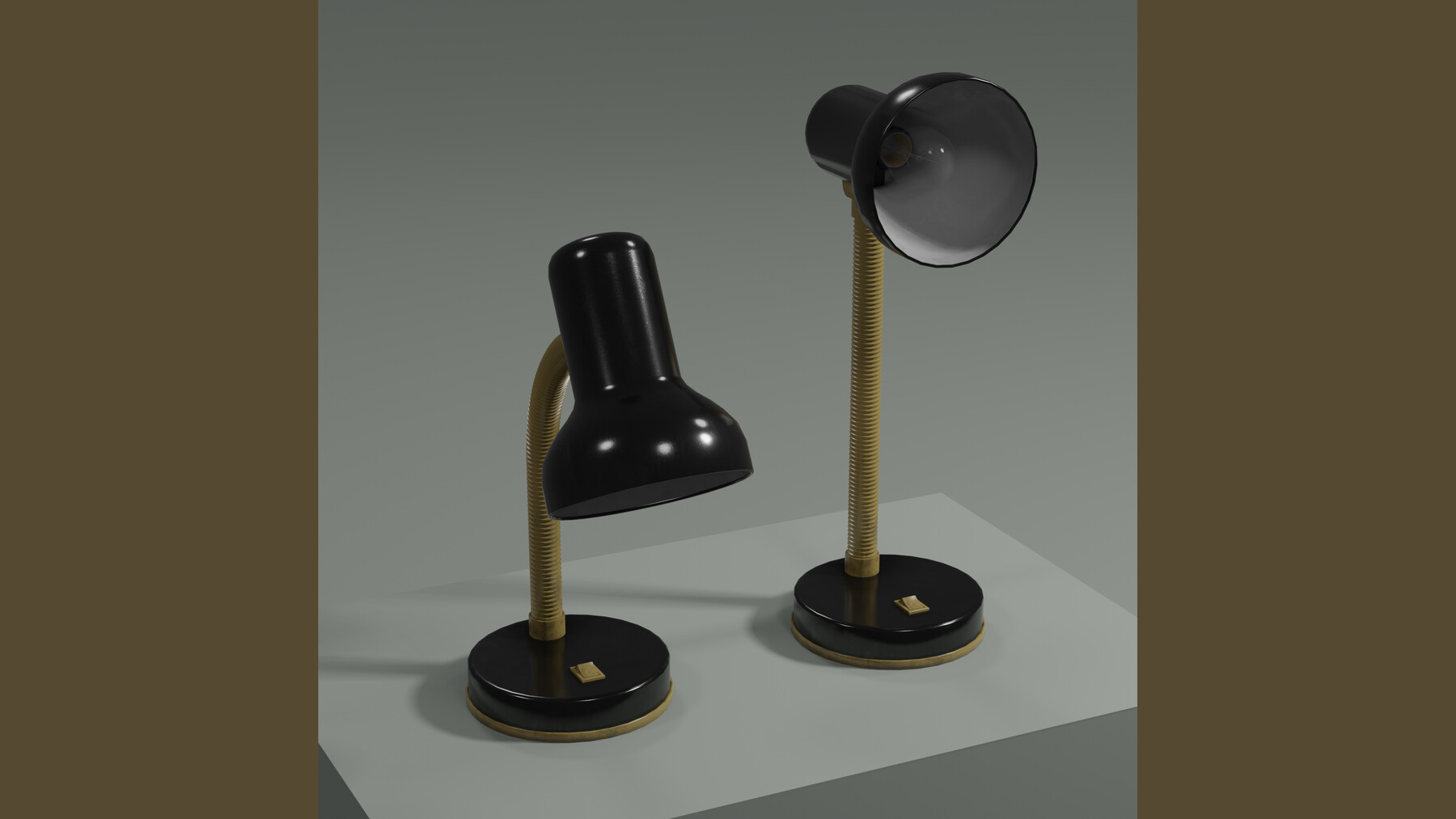 ArtStation - Desk Lamp with Bulb and three custom 2-sided shaders for ...