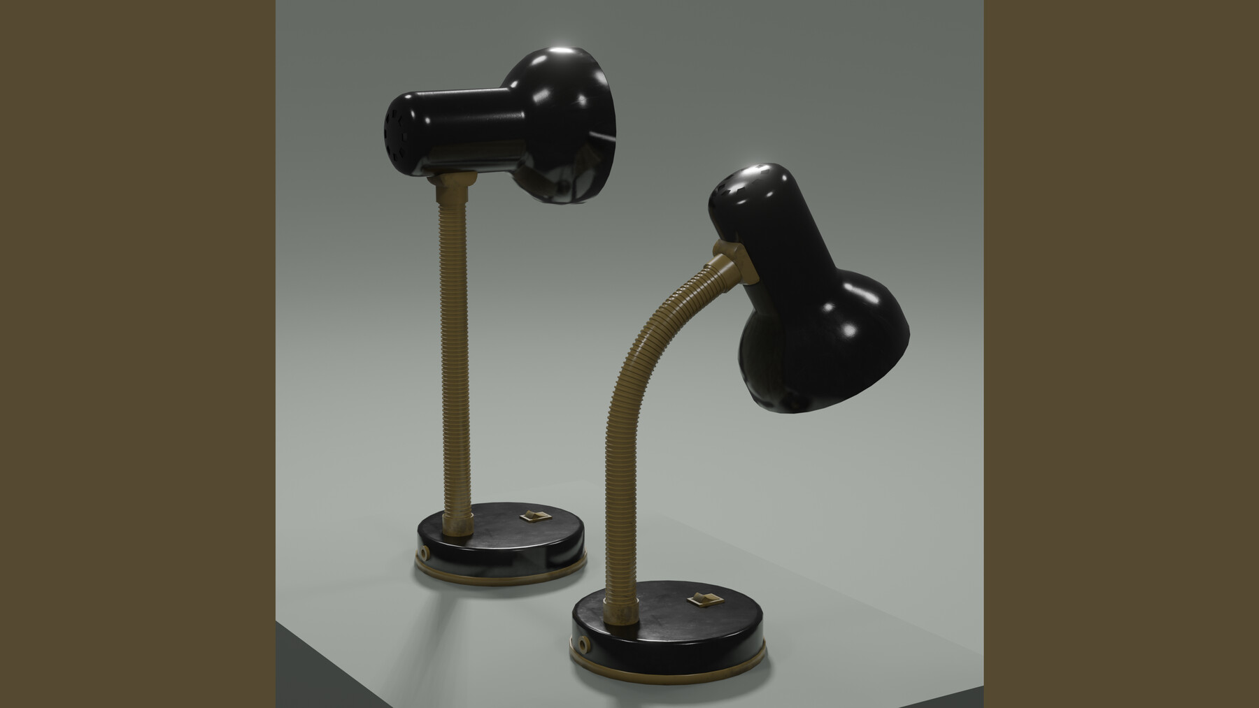 ArtStation - Desk Lamp with Bulb and three custom 2-sided shaders for ...