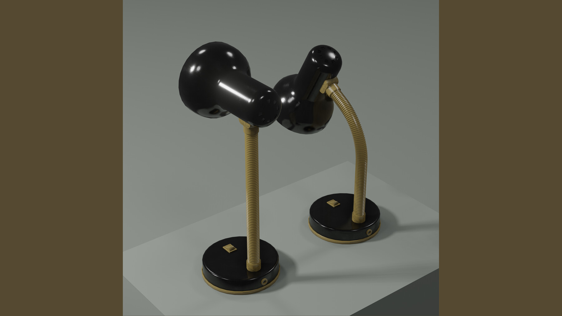ArtStation - Desk Lamp with Bulb and three custom 2-sided shaders for ...