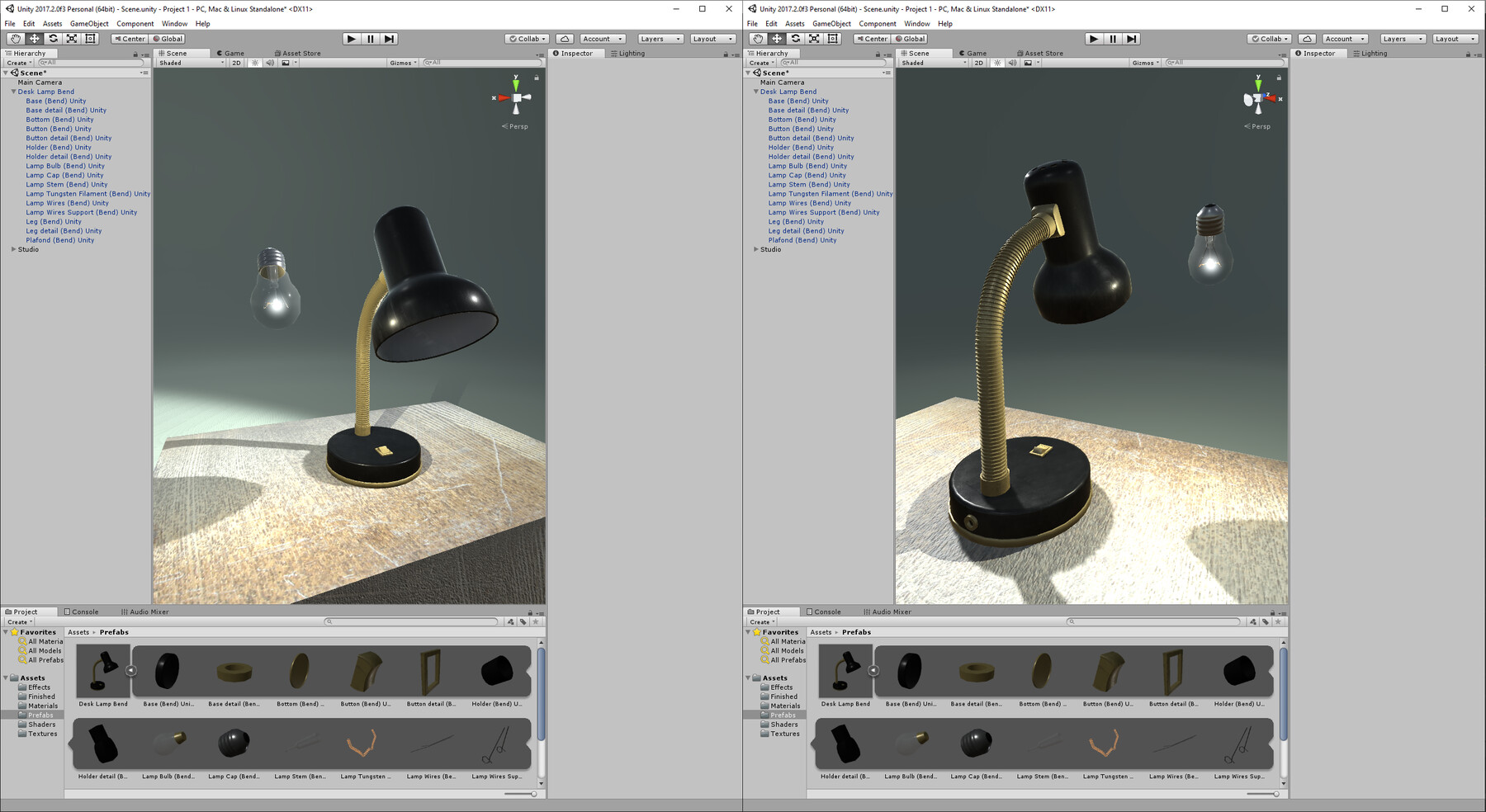 ArtStation - Desk Lamp with Bulb and three custom 2-sided shaders for ...