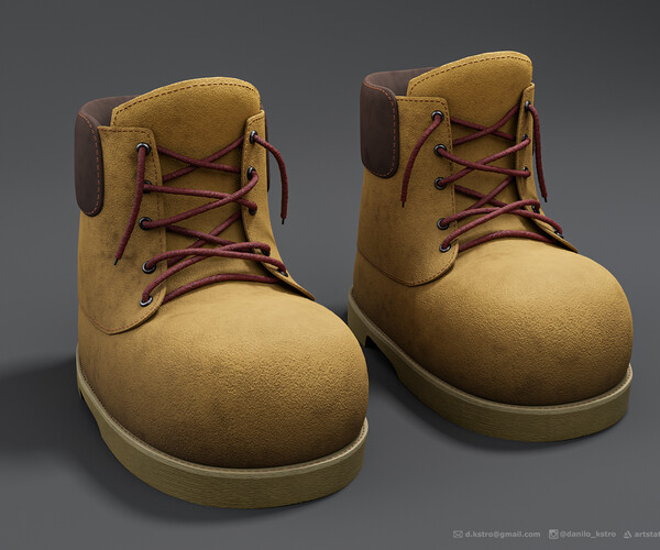 ArtStation - Stylized Boot | 3D model | 4k Textures | Resources