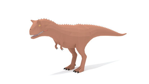 ArtStation - Low Poly Cartoon Carnotaurus Dinosaur | Resources