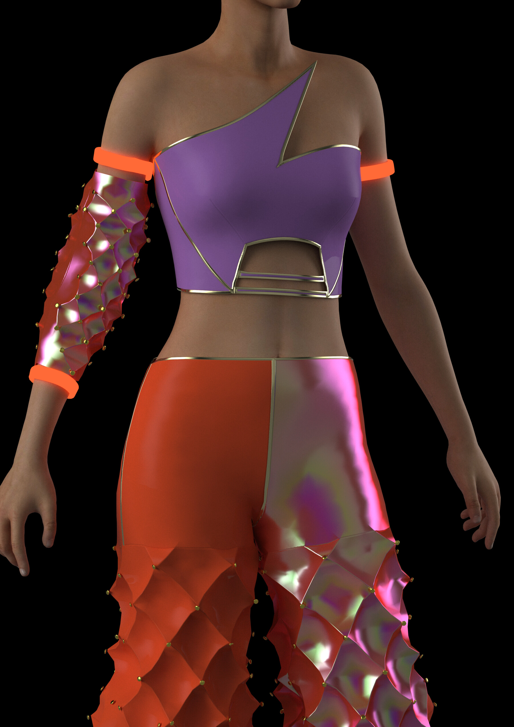 ArtStation - Female Outfit 3D model | Game Assets