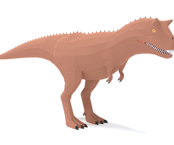 ArtStation - Low Poly Cartoon Carnotaurus Dinosaur | Resources