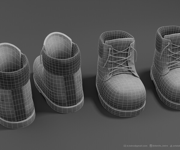 ArtStation - Stylized Boot | 3D model | 4k Textures | Resources
