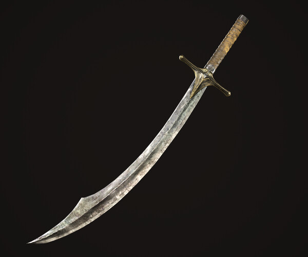 ArtStation - Scimitar, Free asset | Game Assets