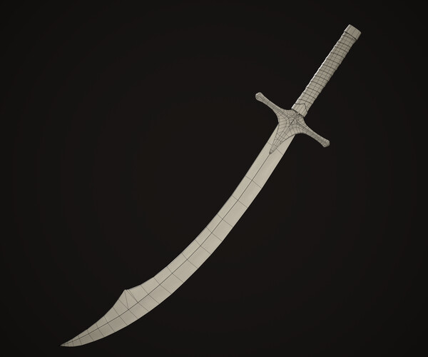 ArtStation - Scimitar, Free asset | Game Assets