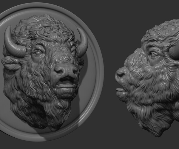 ArtStation - Bison moo head | Resources