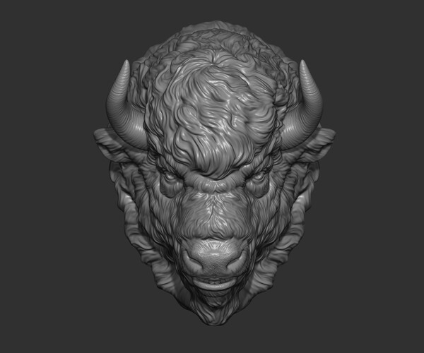 ArtStation - Bison angry head | Resources