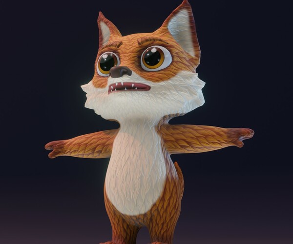 ArtStation - Cartoon Fox 3D Model | Game Assets