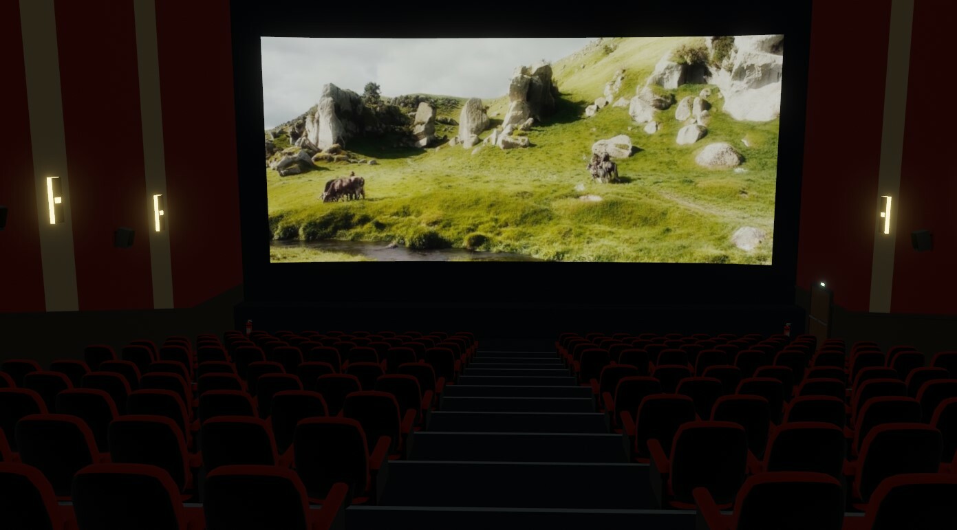 ArtStation - Movie Theater - Cinema 3D model | Game Assets
