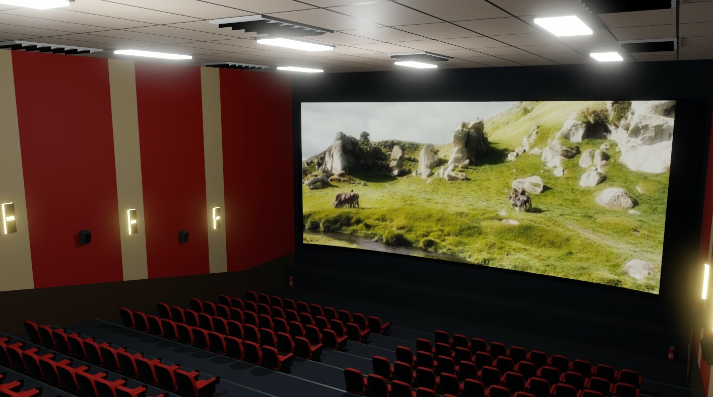 ArtStation - Movie Theater - Cinema 3D model | Game Assets