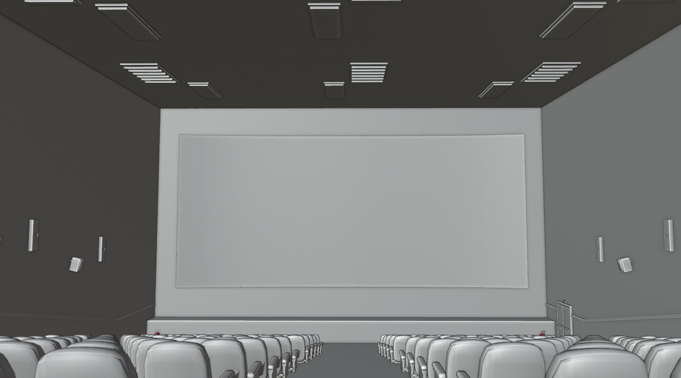 ArtStation - Movie Theater - Cinema 3D model | Game Assets