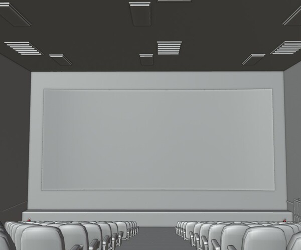 ArtStation - Movie Theater - Cinema 3D model | Game Assets