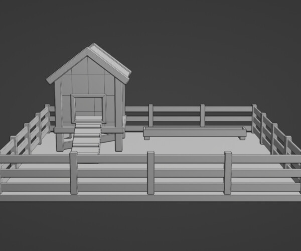 ArtStation - Chicken Coop Pen | Game Assets