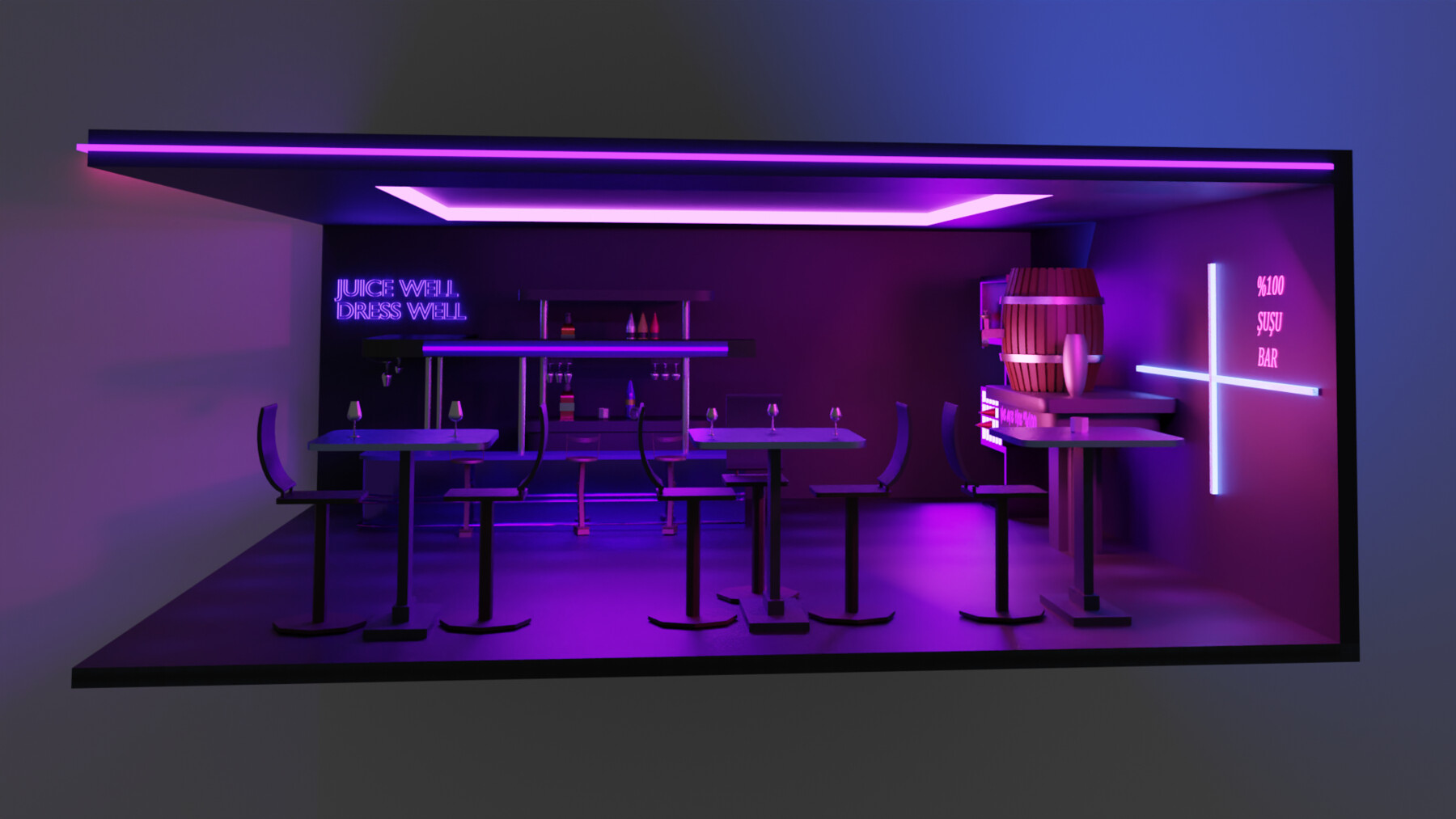 ArtStation - 3D ISOMETRIC BAR | Game Assets