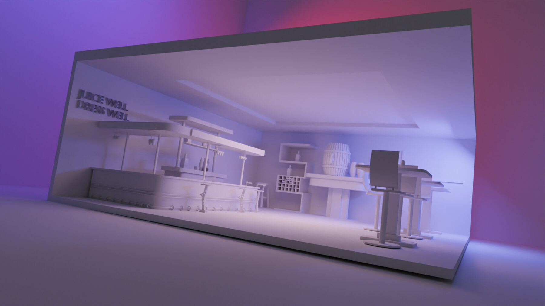 ArtStation - 3D ISOMETRIC BAR | Game Assets