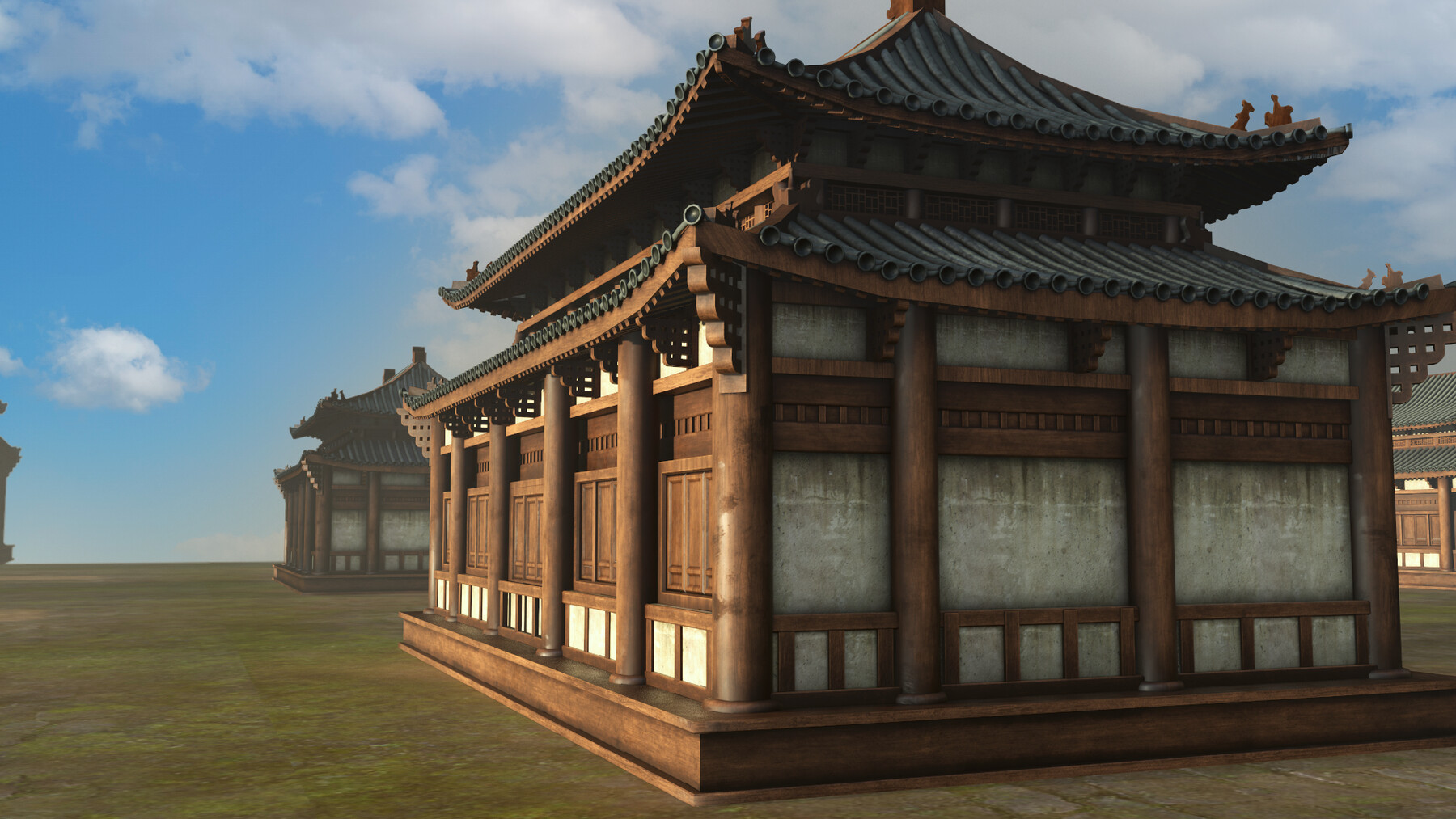 ArtStation - Asian/japanese traditional 3d Building | Game Assets