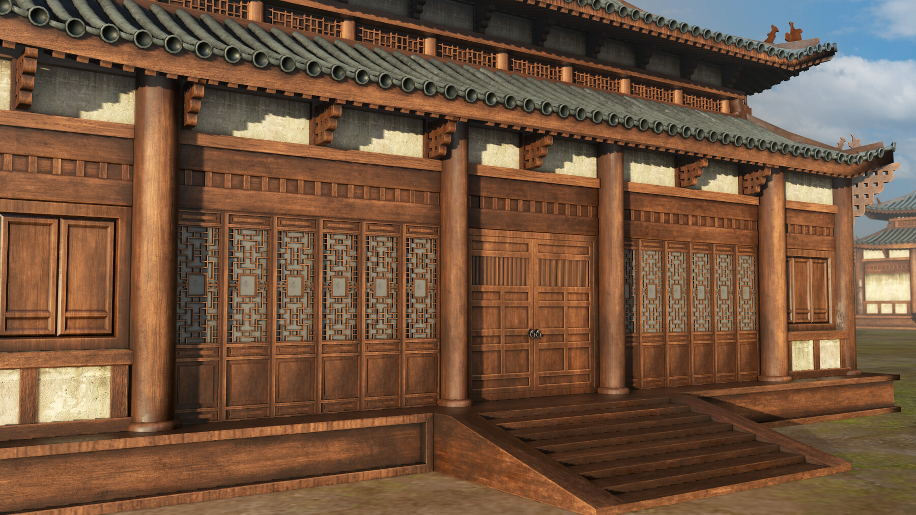 ArtStation - Asian/japanese traditional 3d Building | Game Assets