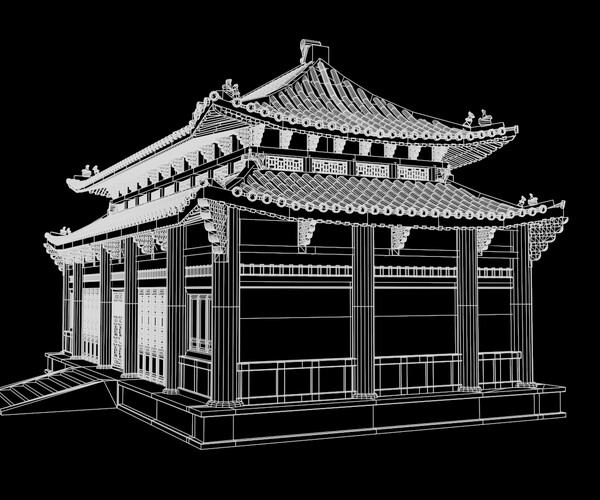 ArtStation - Asian/japanese traditional 3d Building | Game Assets