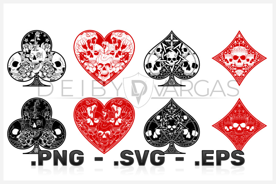 ArtStation - Poker card design with skulls | Artworks