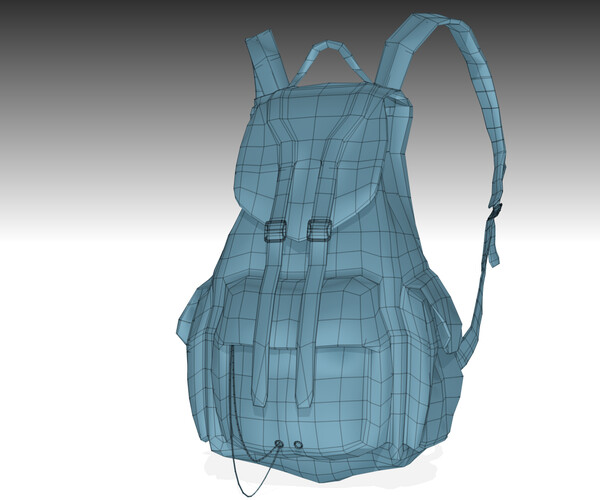 ArtStation - LEATHER BACKPACK low-poly | Game Assets