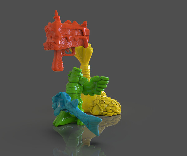 ArtStation - TMNT Scratch The Cat Accesories | Resources