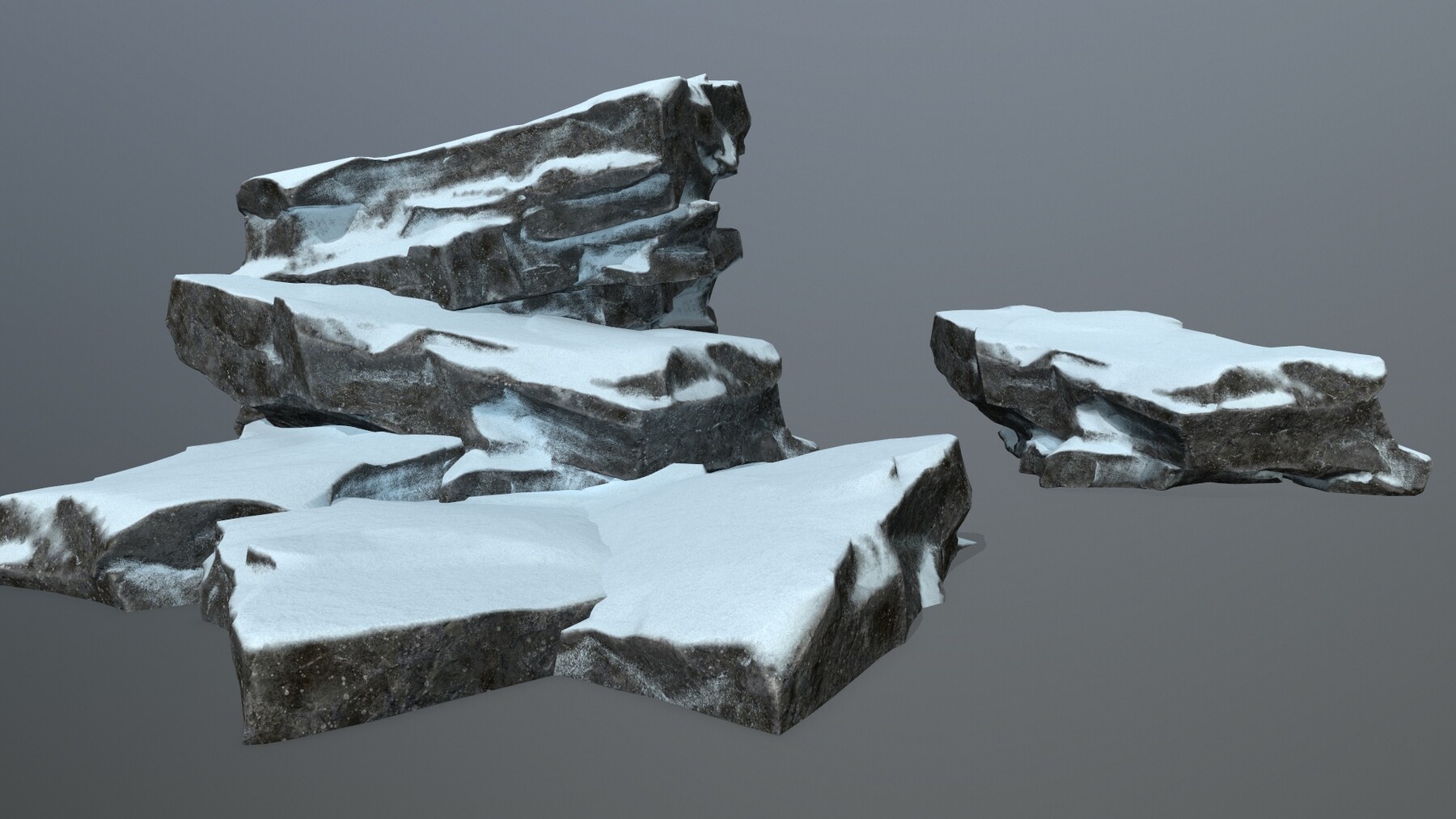 ArtStation - snow rocks | Game Assets