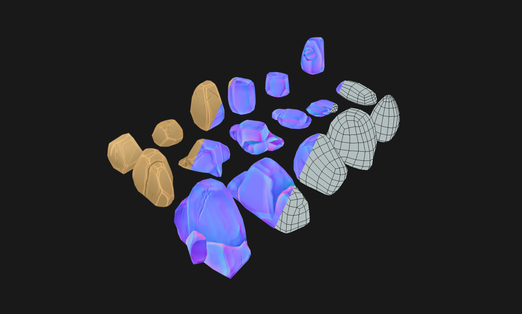 ArtStation - Low poly rocks | Game Assets