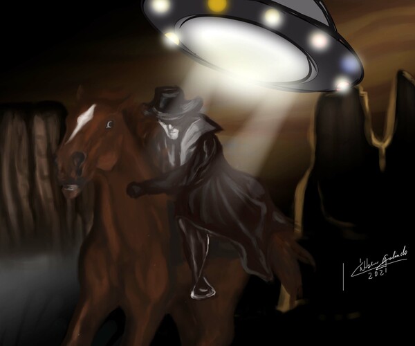 ArtStation - aliens and cowboys | Artworks