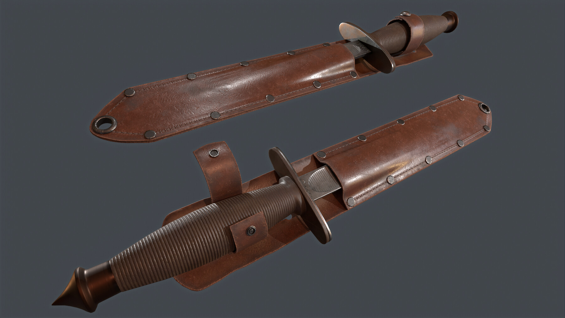 ArtStation - Low poly WW2 Stiletto Fighting Knife | Game Assets