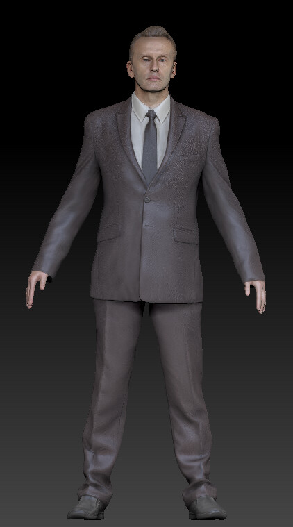 ArtStation - Man in suit ready for animation 354 | Game Assets