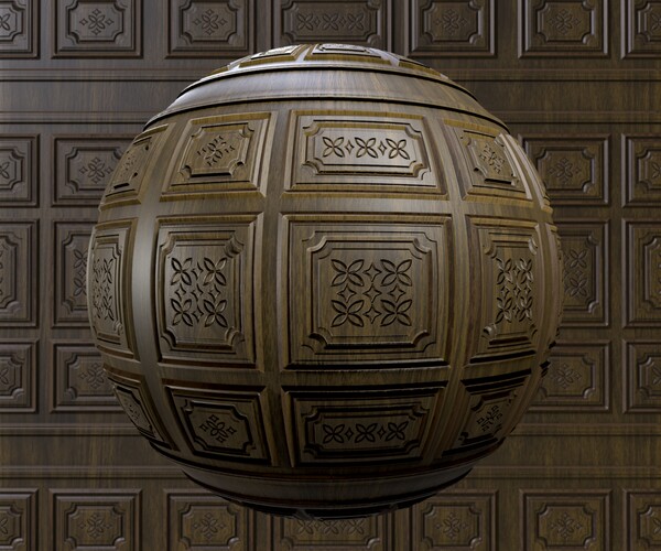 ArtStation - Decorative Wood Panel Material | Game Assets