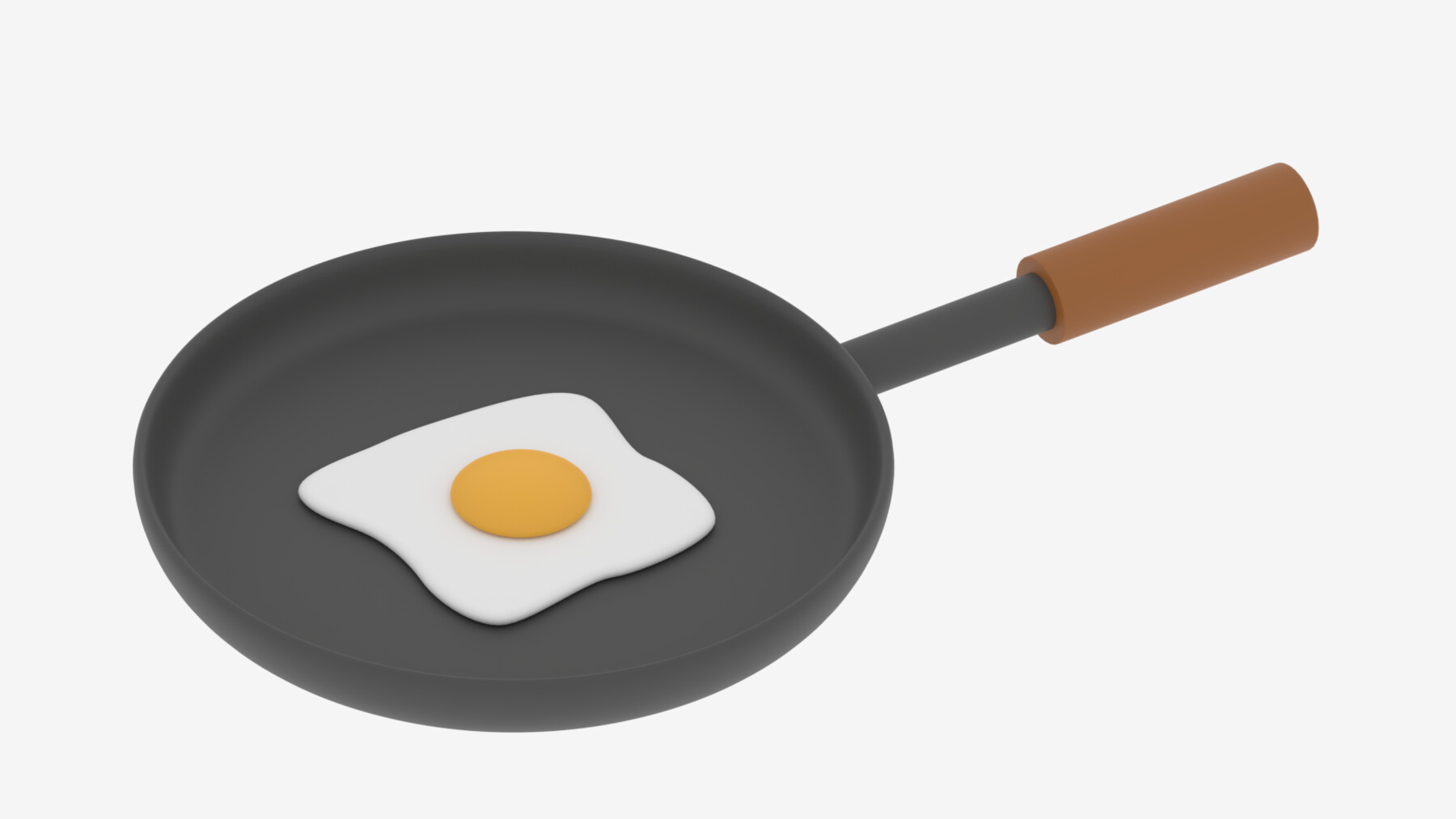 ArtStation - Cartoon Frying Pan and Fried Egg 3D model | Game Assets