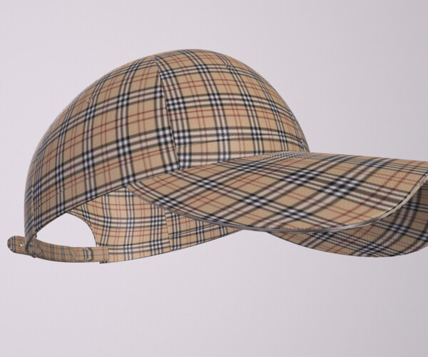 ArtStation - BURBERRY BASEBALL CAP low-poly | Game Assets