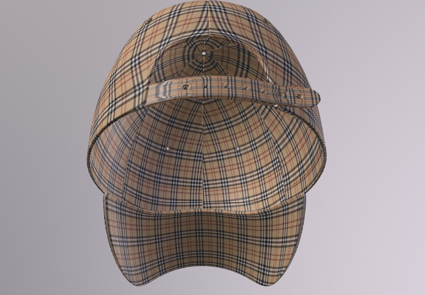 ArtStation - BURBERRY BASEBALL CAP low-poly | Game Assets