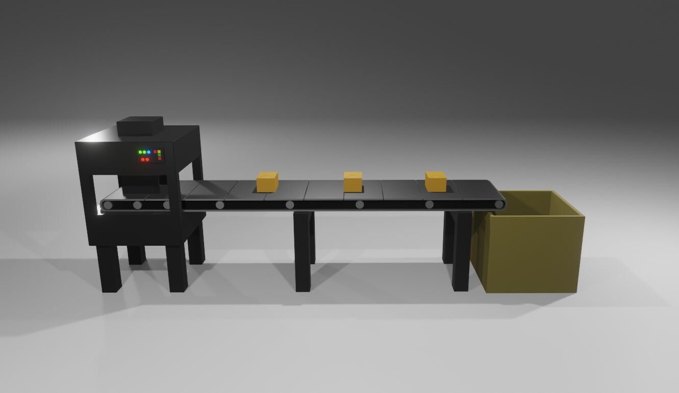 ArtStation - Machine Industrial - Line - Maquina Low-poly 3D model ...