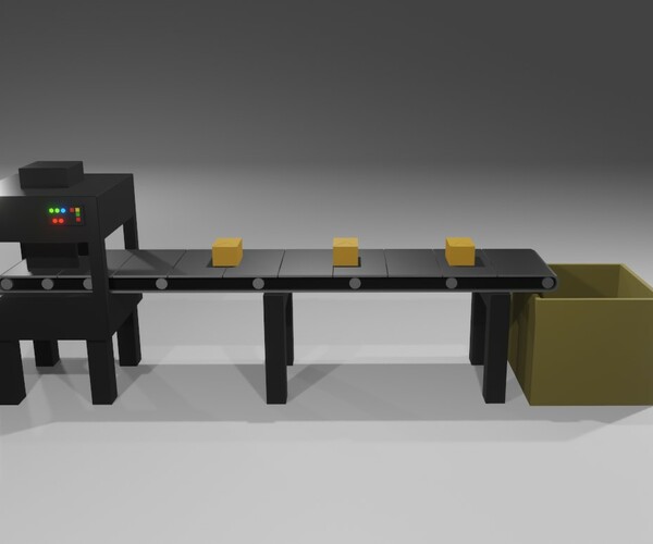 ArtStation - Machine Industrial - Line - Maquina Low-poly 3D model ...